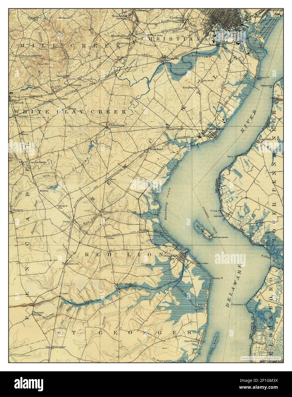 Wilmington, Delaware, map 1906, 1:62500, United States of America by ...