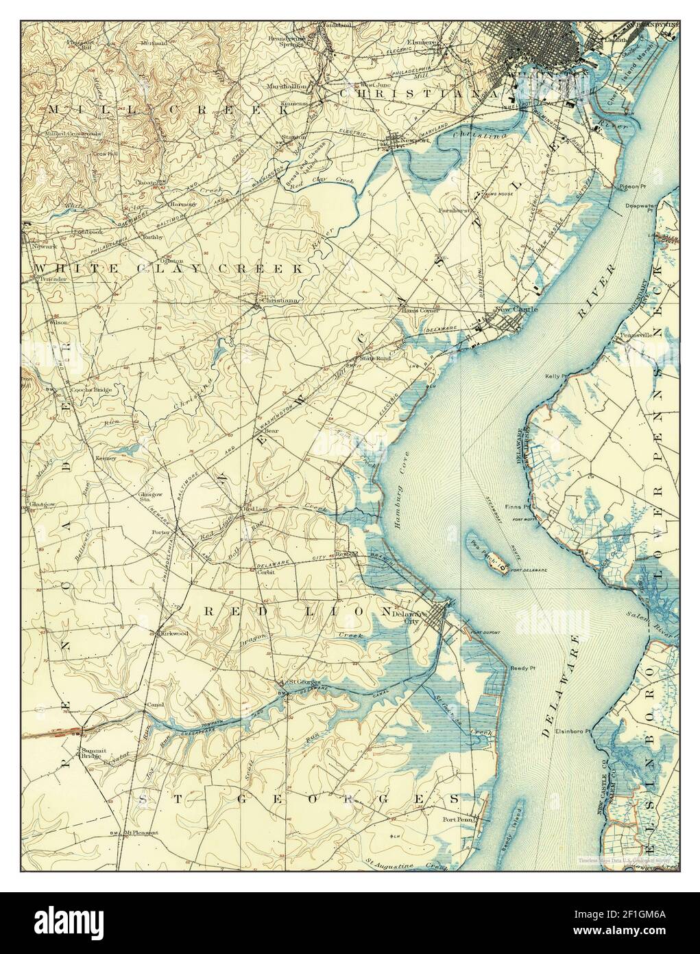 Wilmington, Delaware, map 1906, 1:62500, United States of America by ...