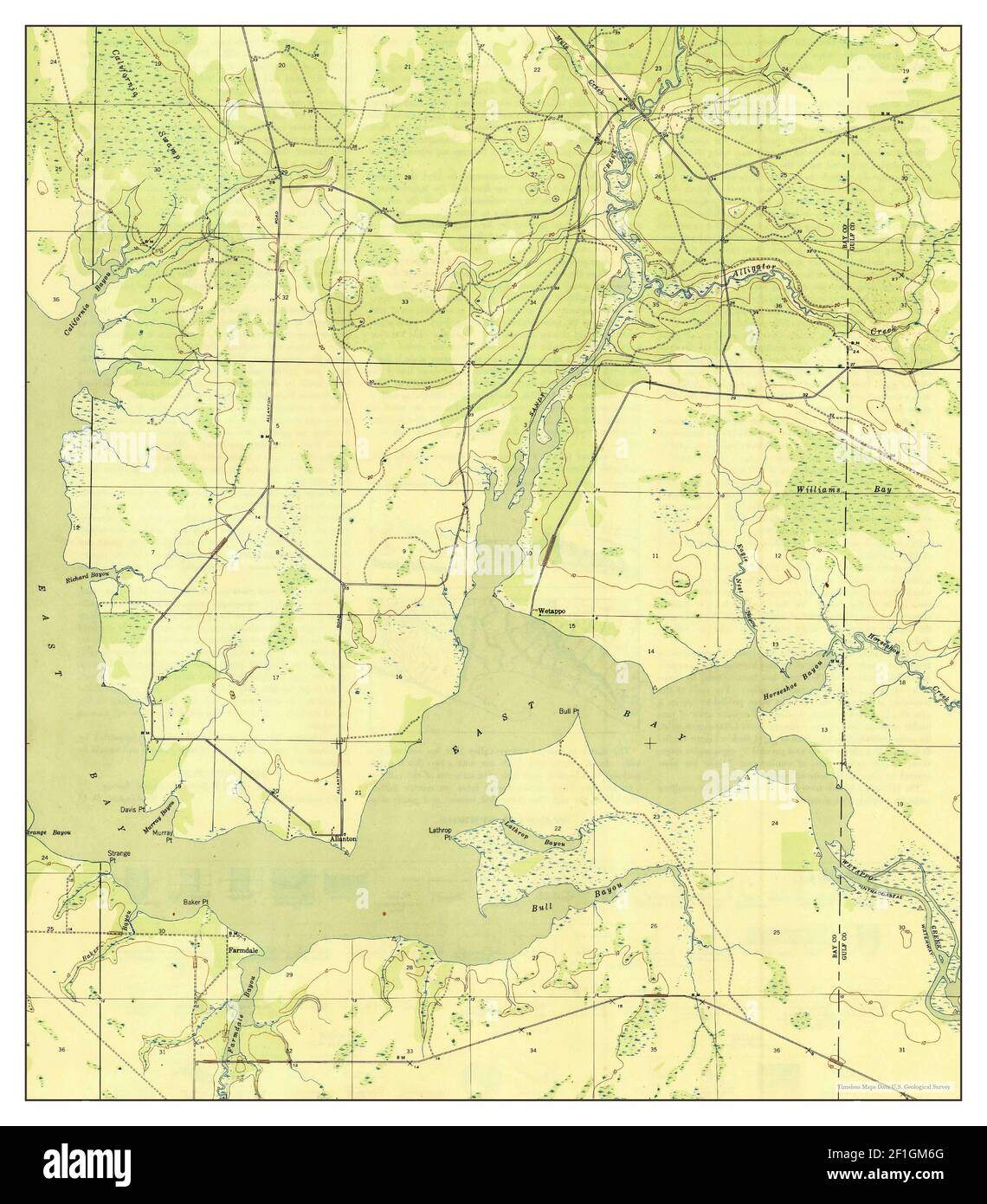 Allanton, Florida, map 1945, 1:31680, United States of America by ...