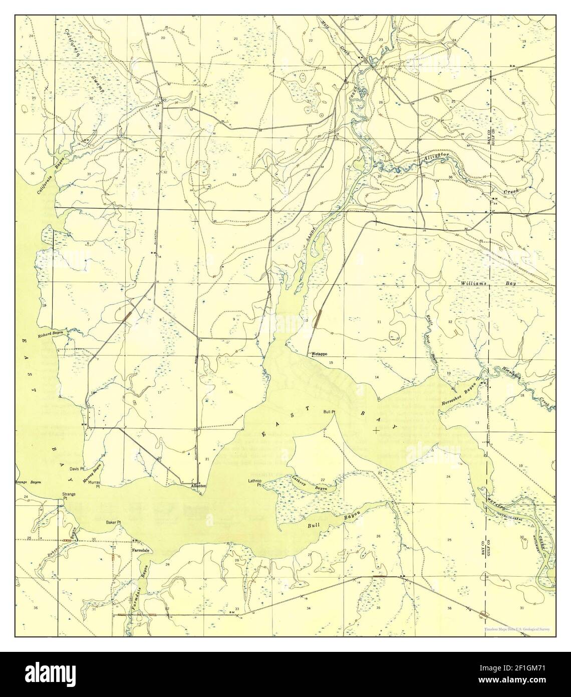 Allanton, Florida, map 1945, 1:31680, United States of America by ...