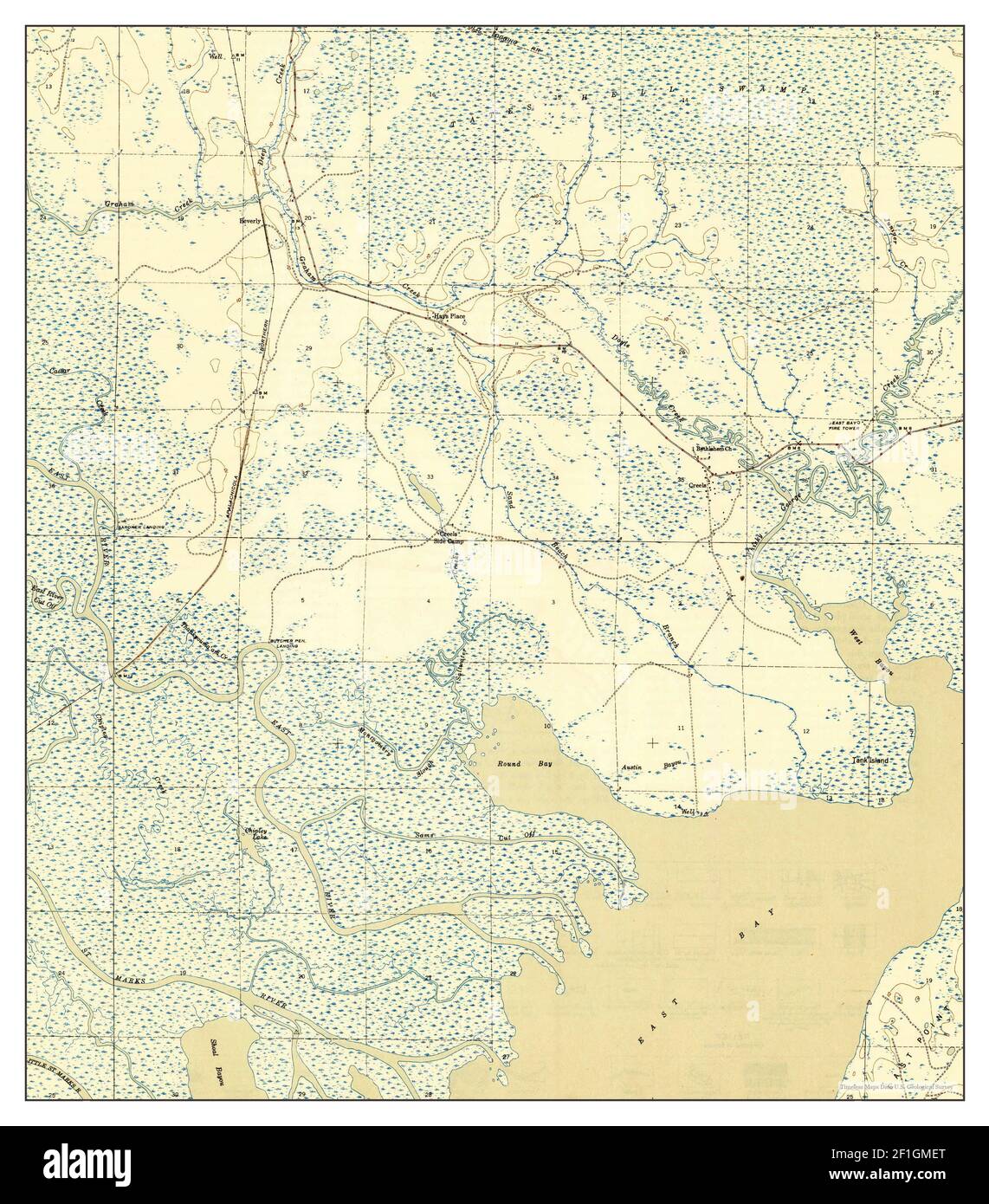 Beverly, Florida, map 1945, 1:31680, United States of America by ...