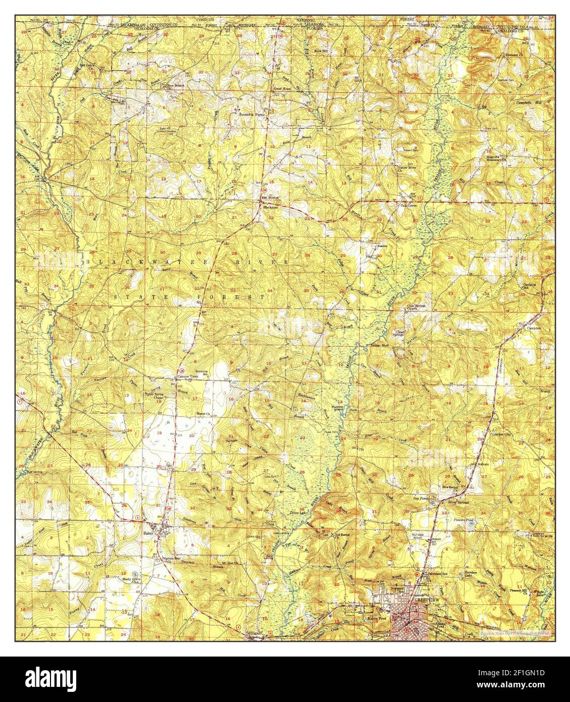 Map of crestview hi-res stock photography and images - Alamy