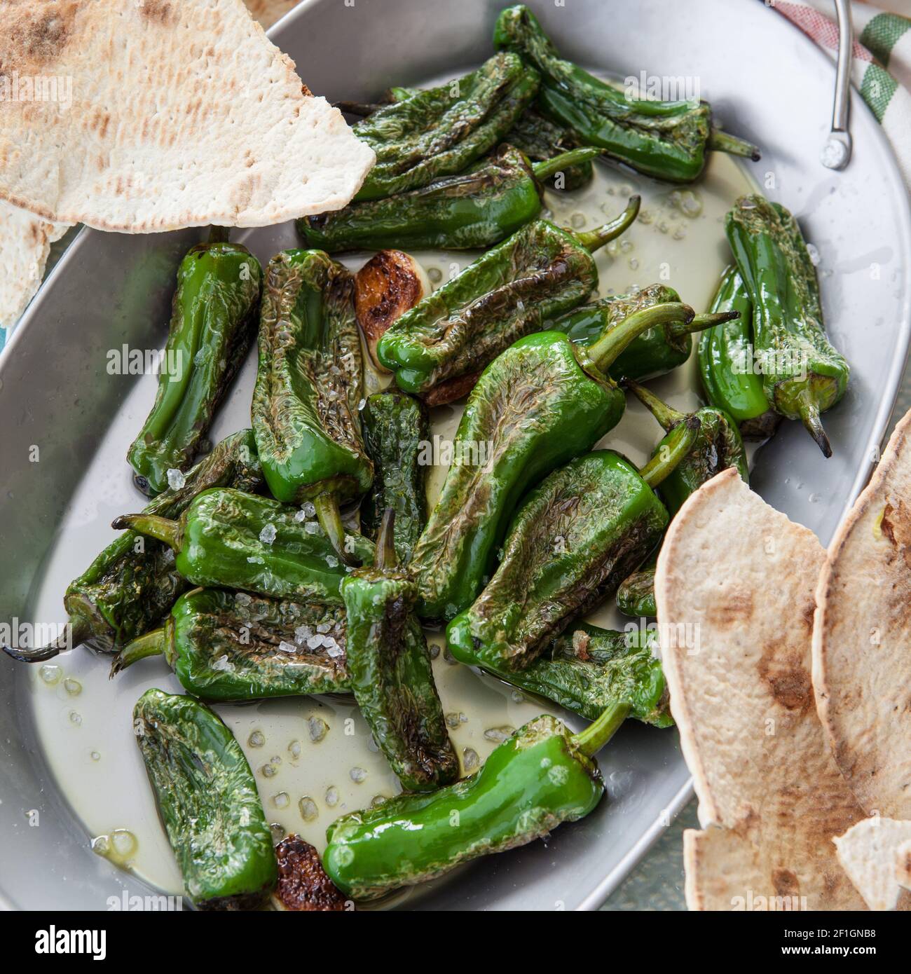 Roasted Spanish peppers Stock Photo - Alamy