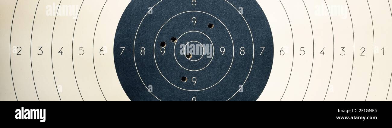 Target with numbers for shooting at a shooting range. A round ta Stock ...