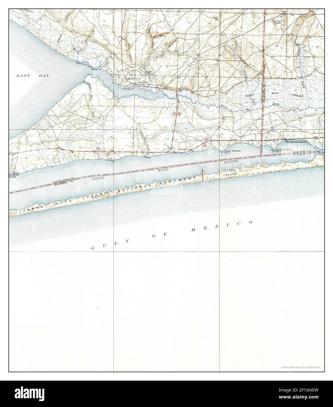 Holley, Florida, map 1938, 1:62500, United States of America by ...
