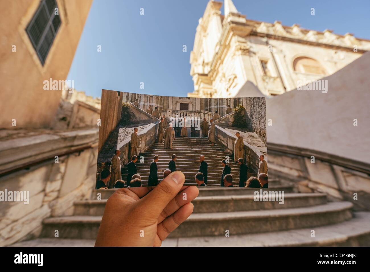 Dubrovnik, Croatia - Aug 23, 2020: GoT TV scene photo held at actual ...