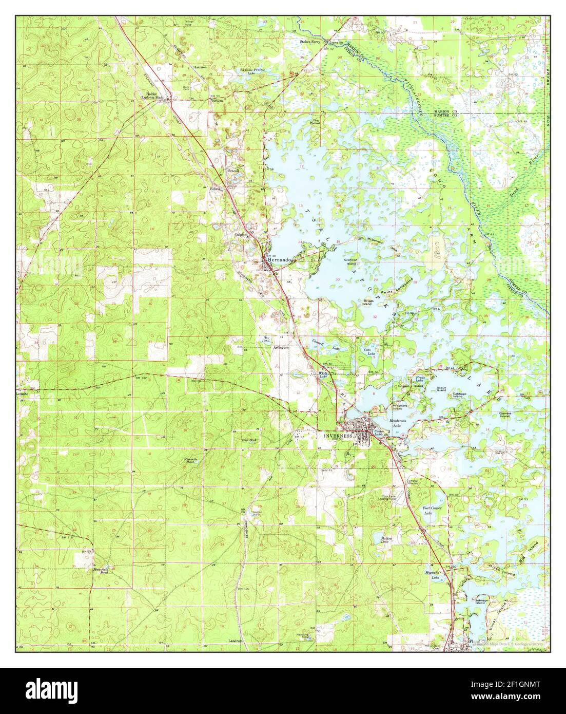Inverness florida map hi-res stock photography and images - Alamy