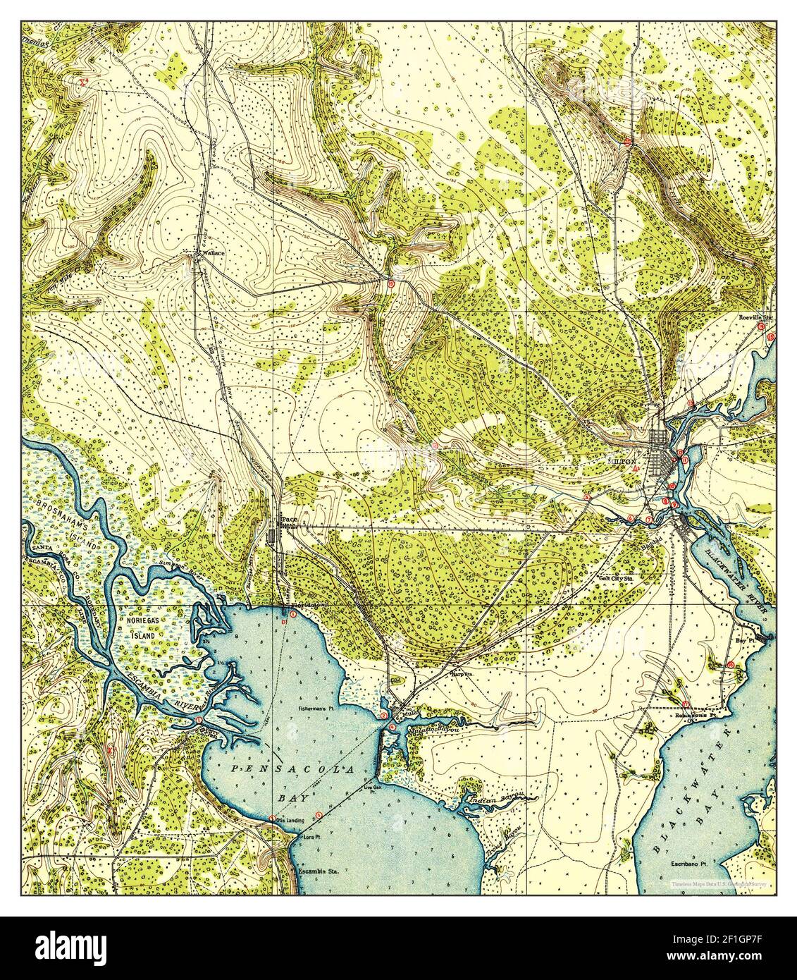 Milton florida map hi-res stock photography and images - Alamy