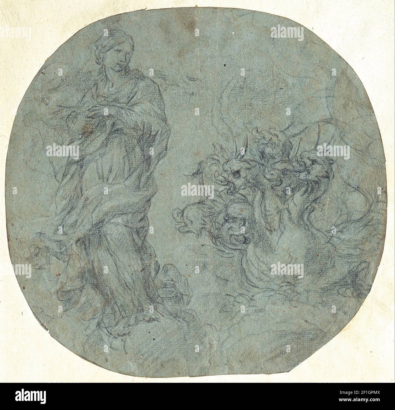 Lazzaro Baldi - The Apocalyptic Woman with the Dragon Stock Photo - Alamy