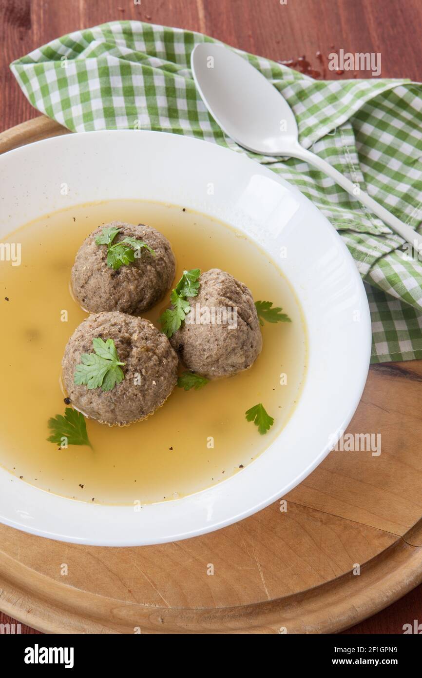 Leberknoedelsuppe hi-res stock photography and images - Alamy