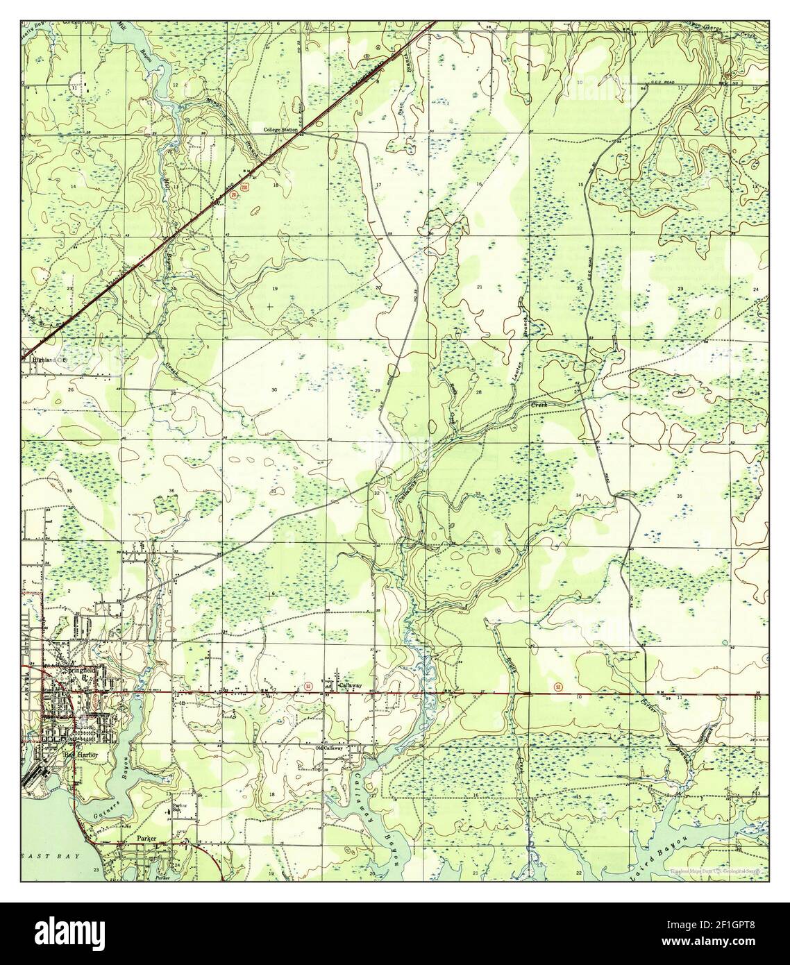 Parker, Florida, map 1945, 1:31680, United States of America by ...