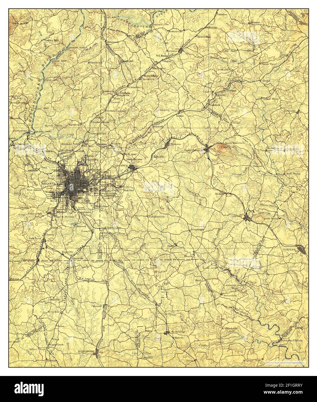 Old map of atlanta hi-res stock photography and images - Alamy