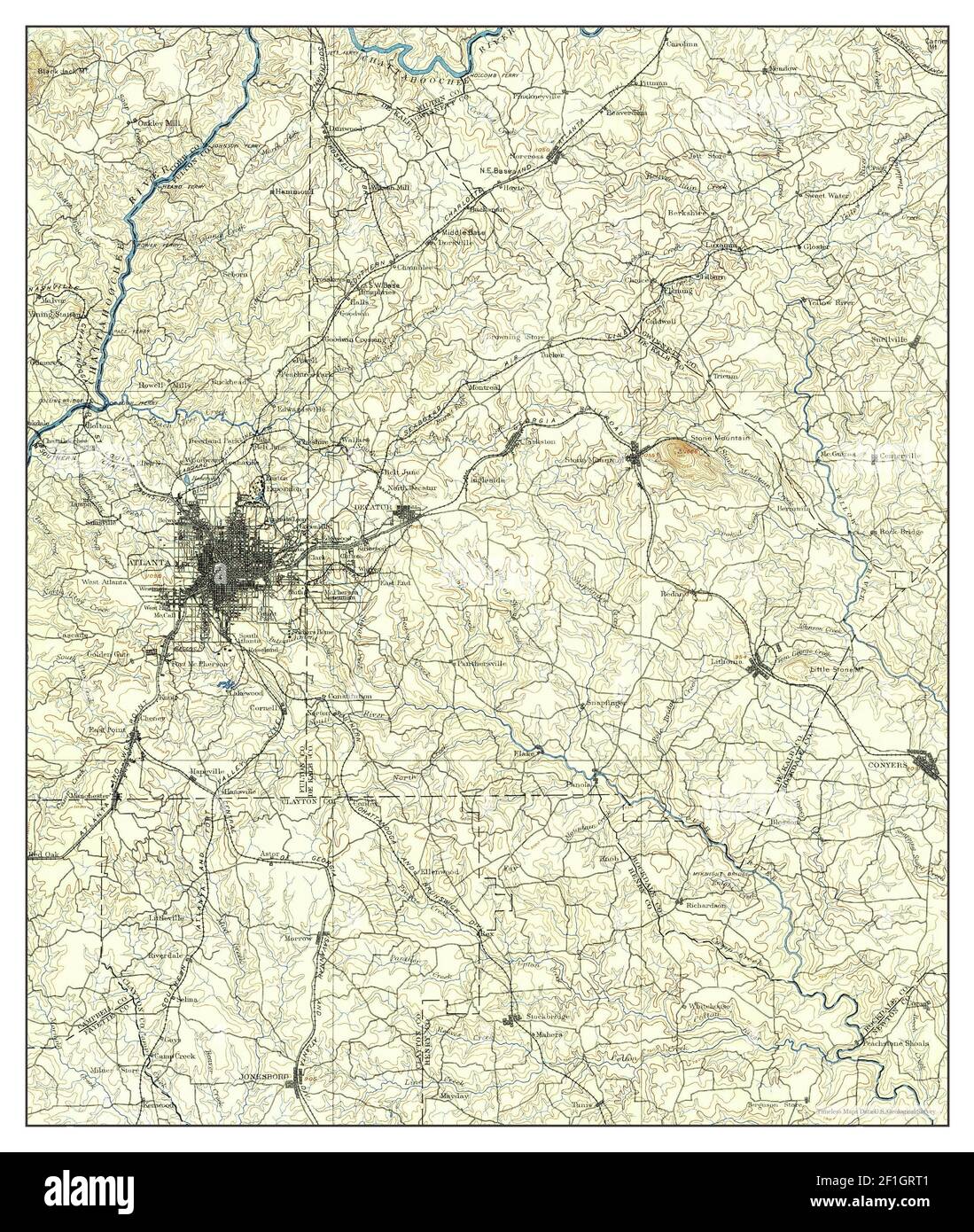 Atlanta, Georgia, map 1888, 1:125000, United States of America by ...