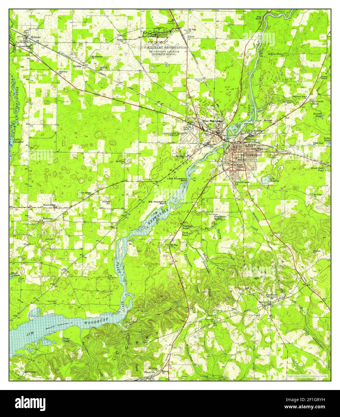 Bainbridge georgia map Cut Out Stock Images & Pictures - Alamy