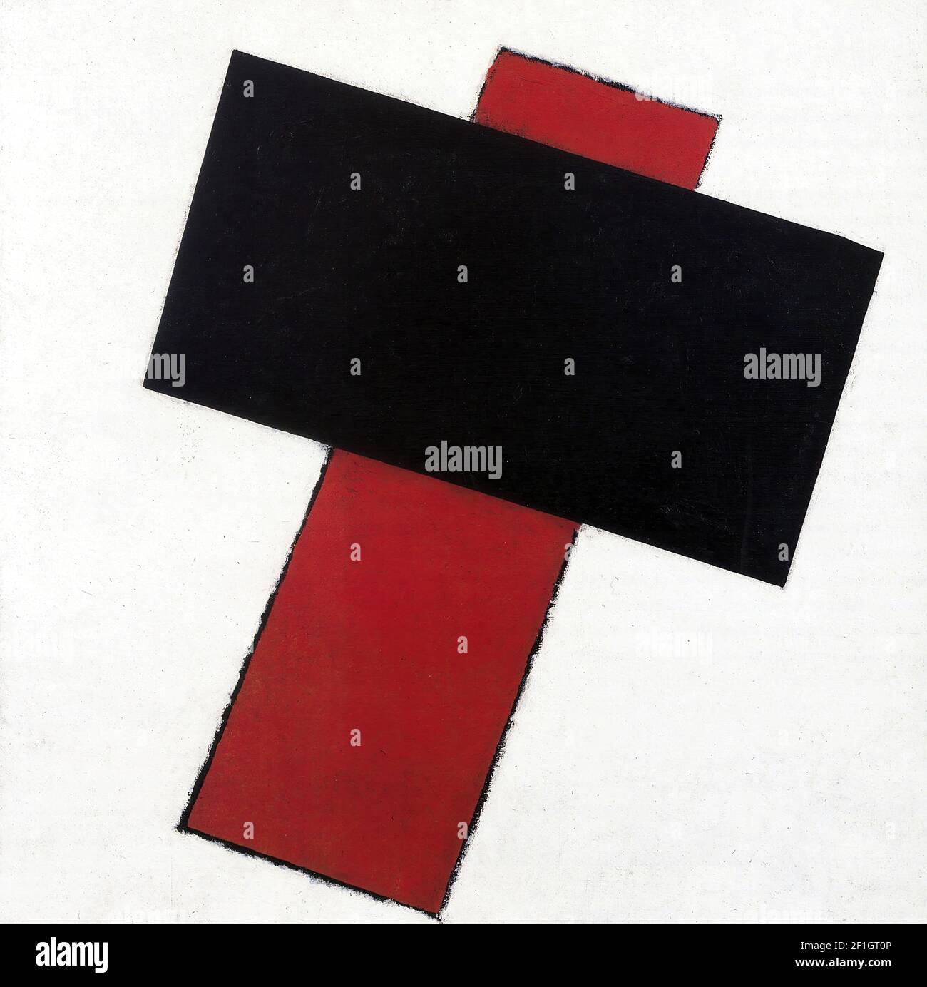 Kazimir Malevich - Mystic Suprematism Black Cross on Red Oval Stock ...