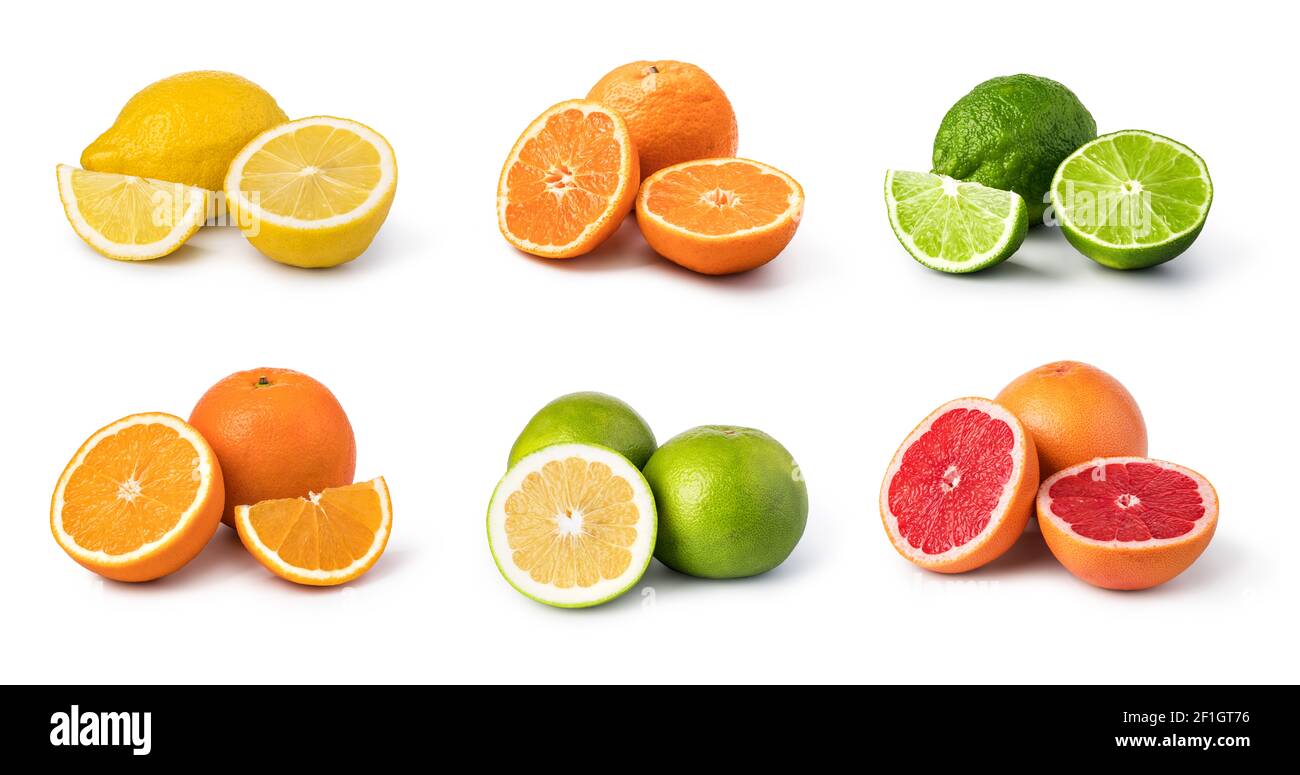 Fresh tropical fruit set on Cut Out Stock Images & Pictures - Alamy