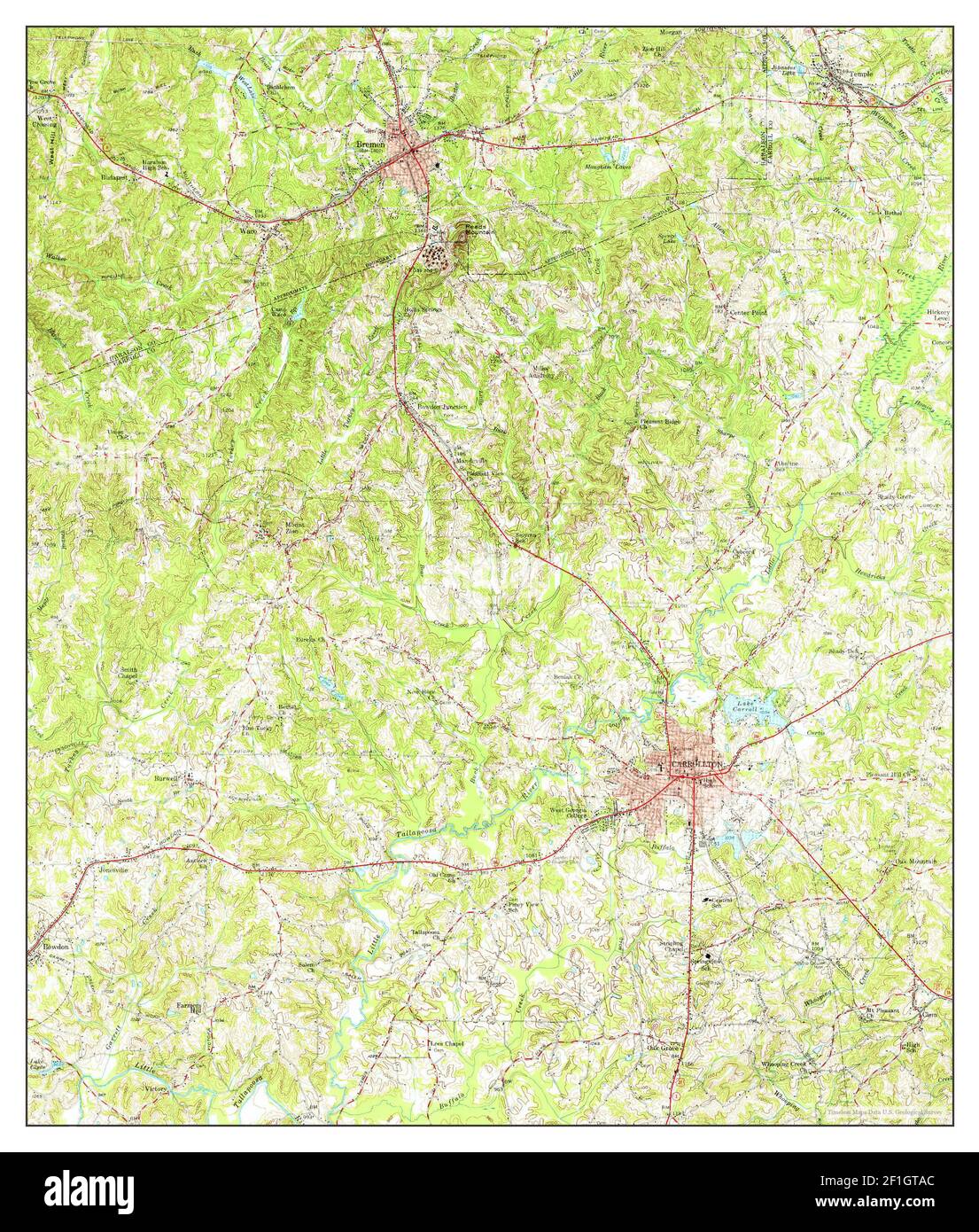 Carrollton, Georgia, map 1958, 1:62500, United States of America by ...