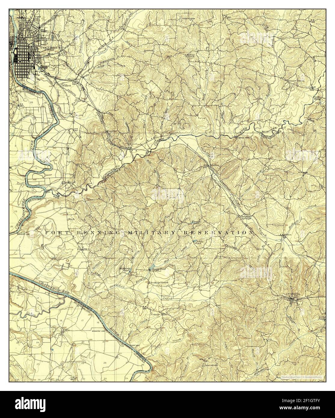 Columbus georgia map hi-res stock photography and images - Alamy