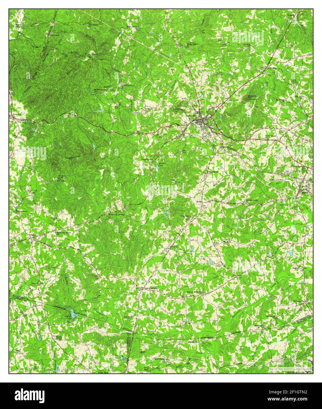 Dallas, Georgia, map 1958, 1:62500, United States of America by ...