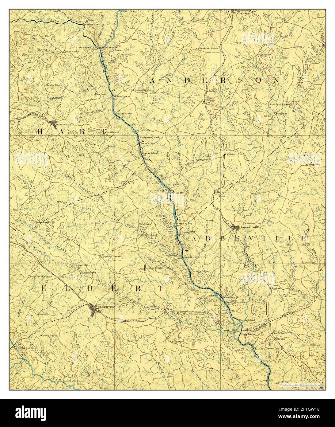 Elberton, Georgia, map 1893, 1:125000, United States of America by ...