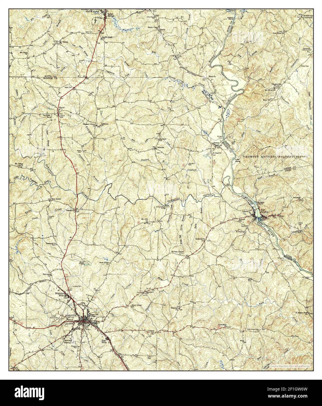 Forsyth county georgia map hi-res stock photography and images - Alamy