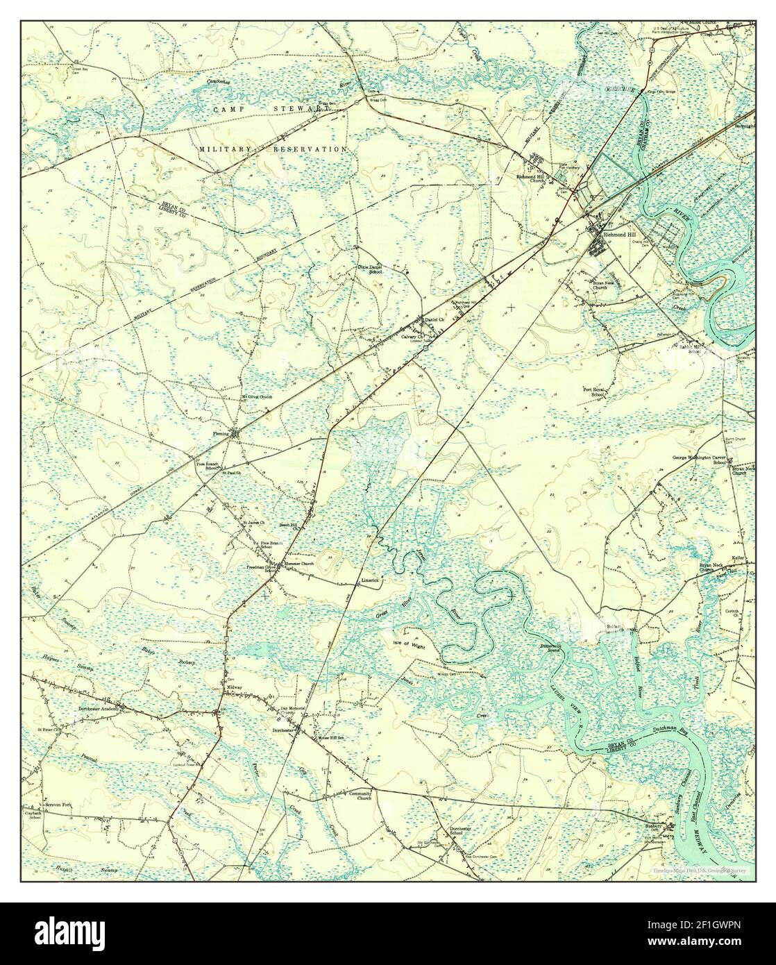 Limerick, Georgia, map 1950, 1:62500, United States of America by ...