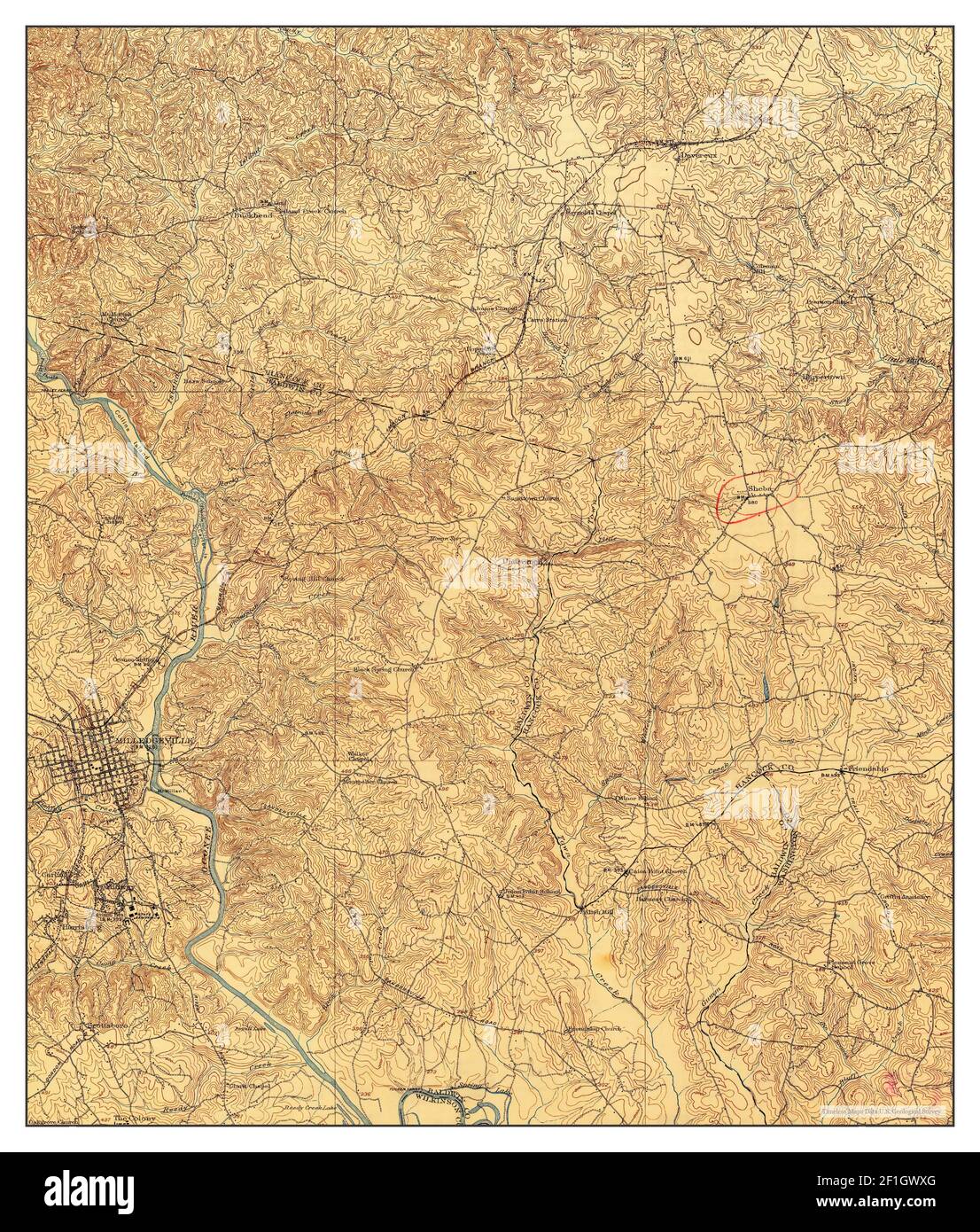 Milledgeville georgia map hi-res stock photography and images - Alamy