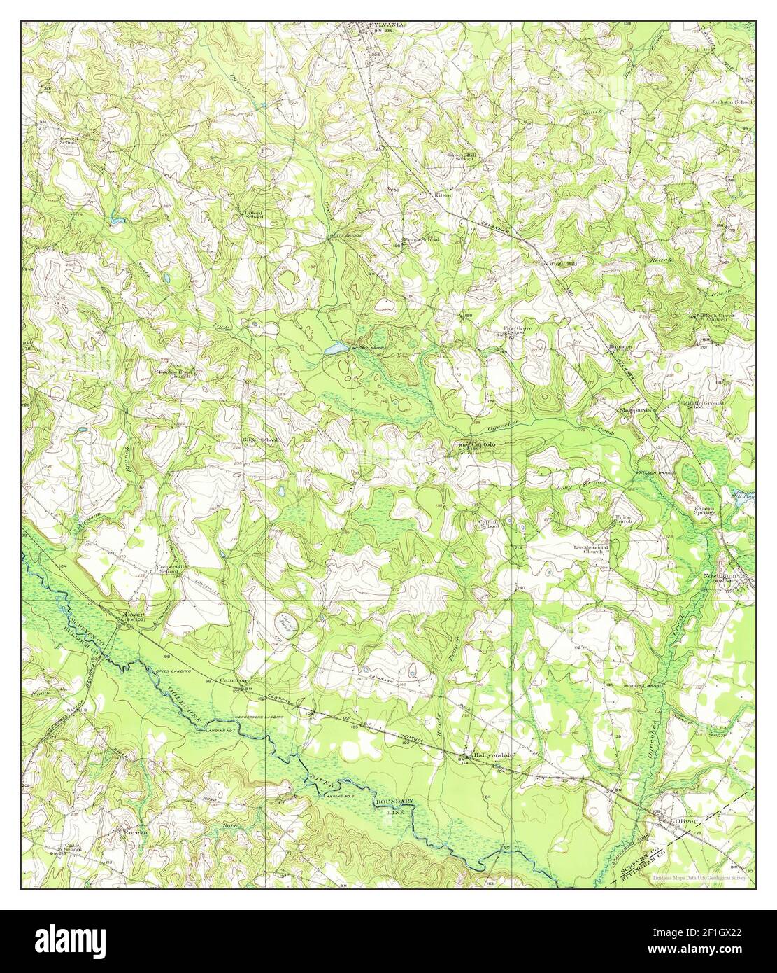 Oliver, Georgia, map 1918, 1:62500, United States of America by ...