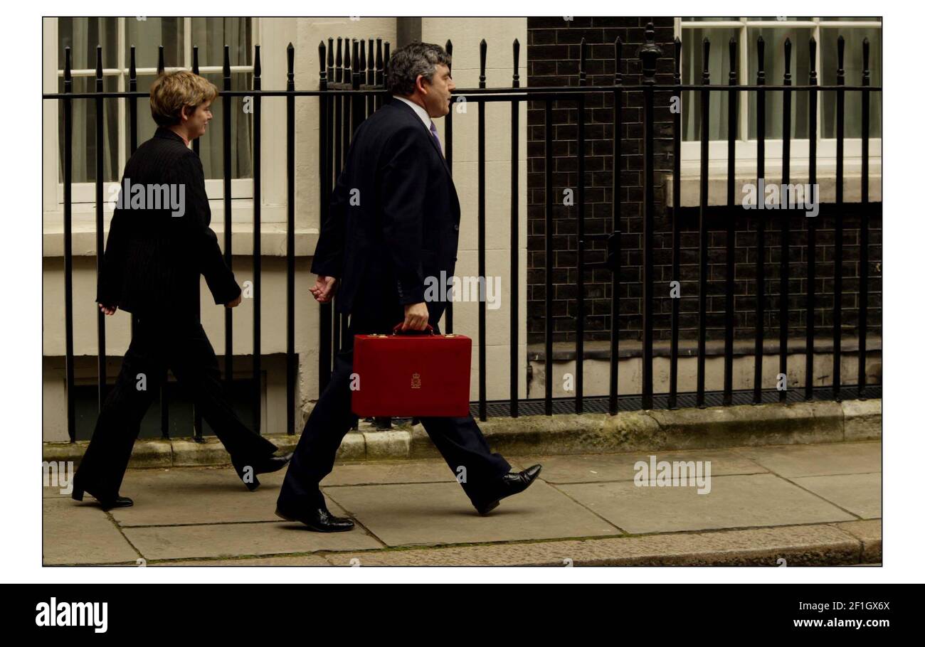Gordon Brown steps out of 11 Downing st to go and deliver his 2004 ...