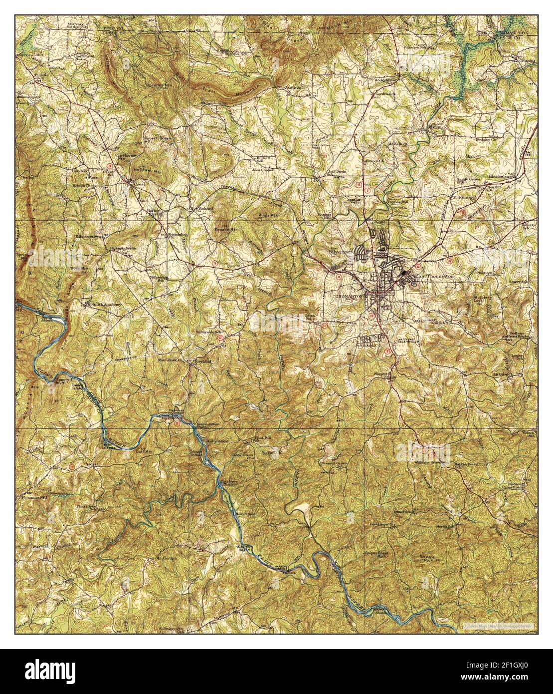 Thomaston Georgia Map High Resolution Stock Photography and Images - Alamy