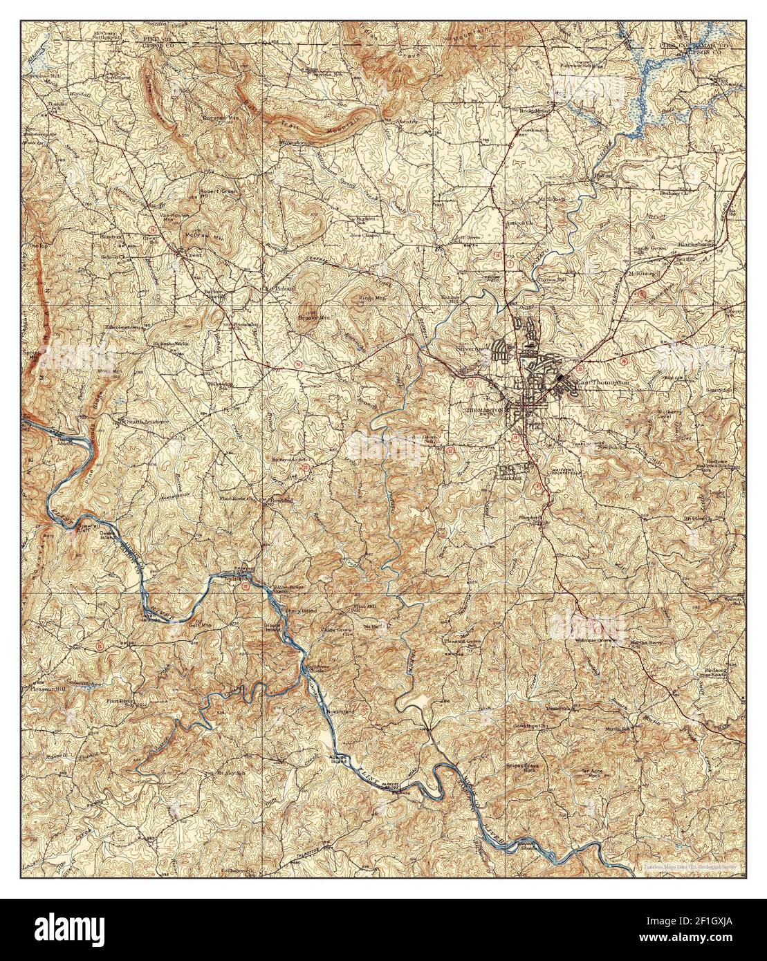 Map of thomaston hi-res stock photography and images - Alamy