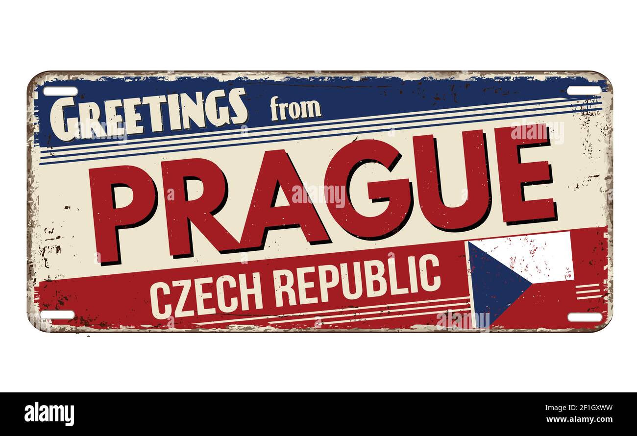 Prague plaque Stock Vector Images - Alamy
