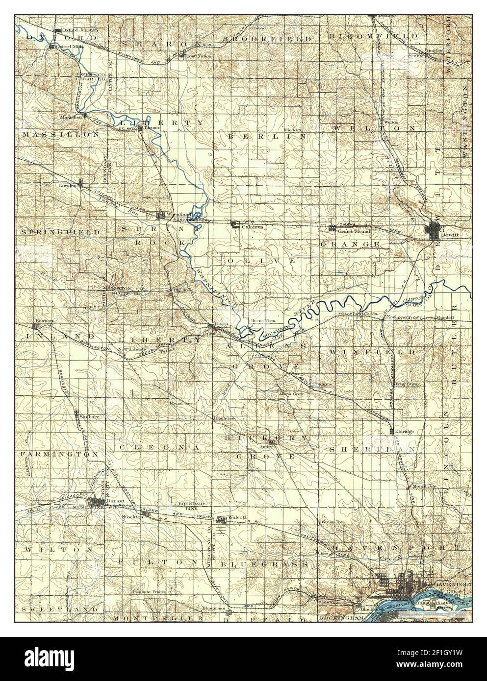 Rock Island, Iowa, map 1910, 1:125000, United States of America by ...