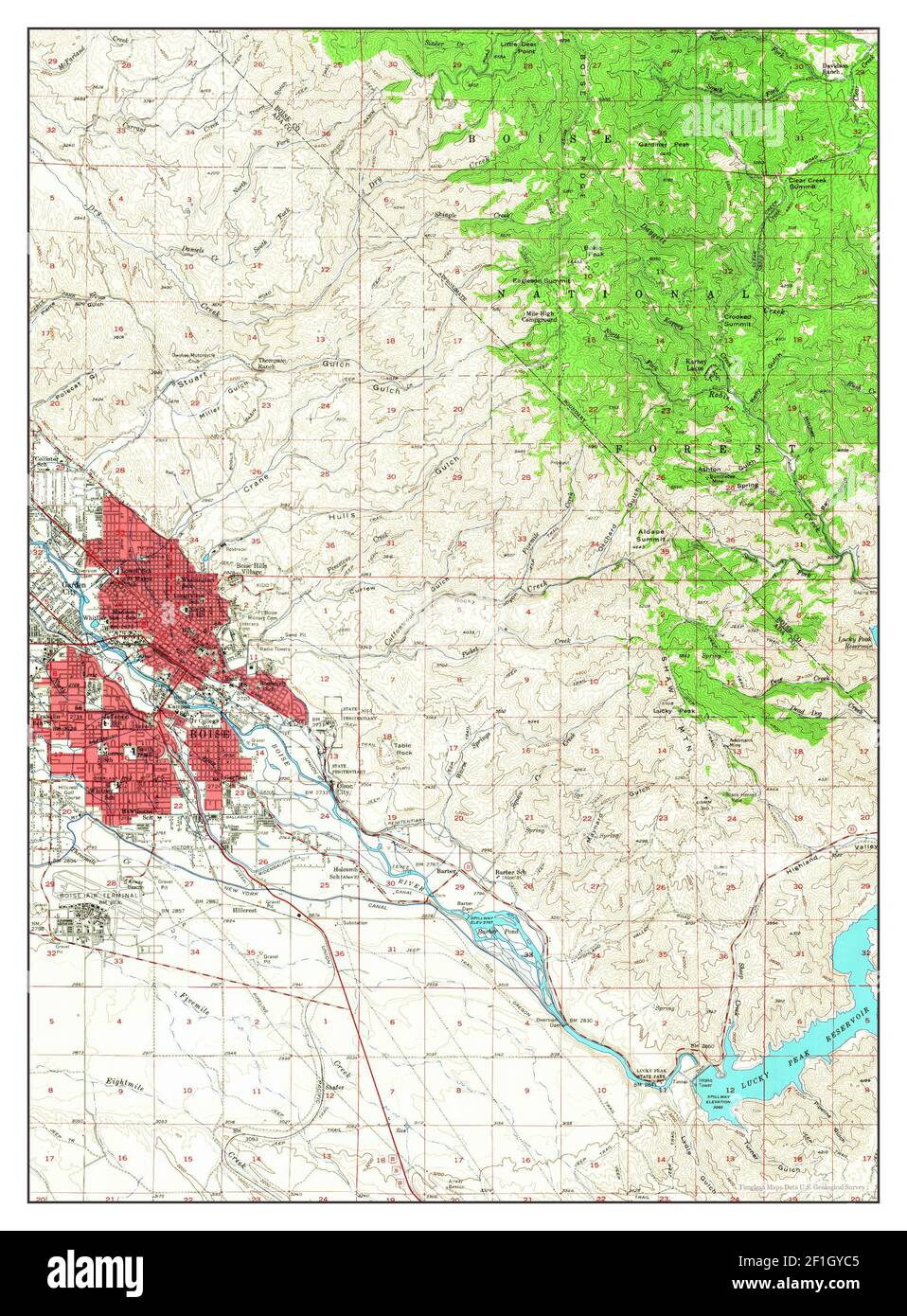 Boise, Idaho, map 1954, 1:62500, United States of America by Timeless ...