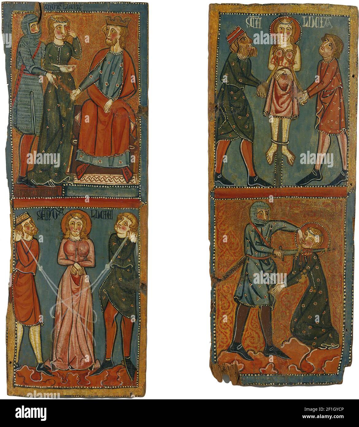 Anonymous - Panels with Scenes of the Martyrdom of Saint Lucy Stock ...