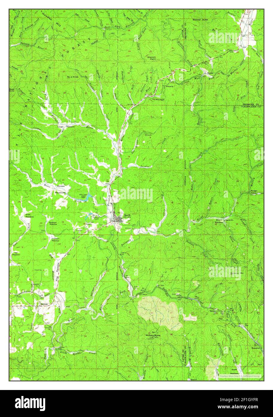 Map of bovill idaho hi-res stock photography and images - Alamy