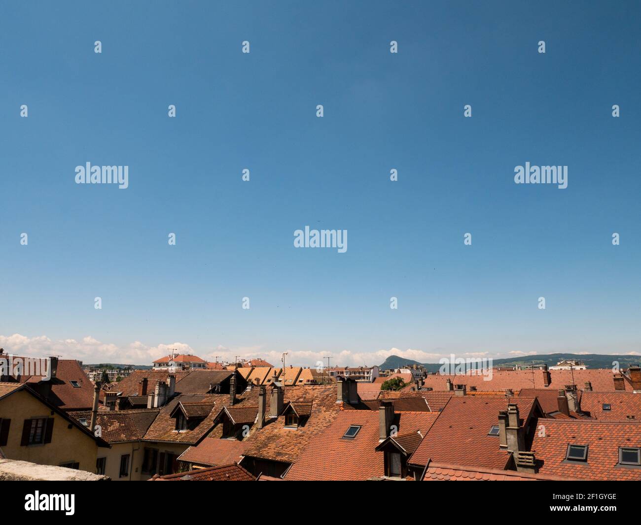 View over the roofs of the houses of Annecy, France Stock Photo - Alamy
