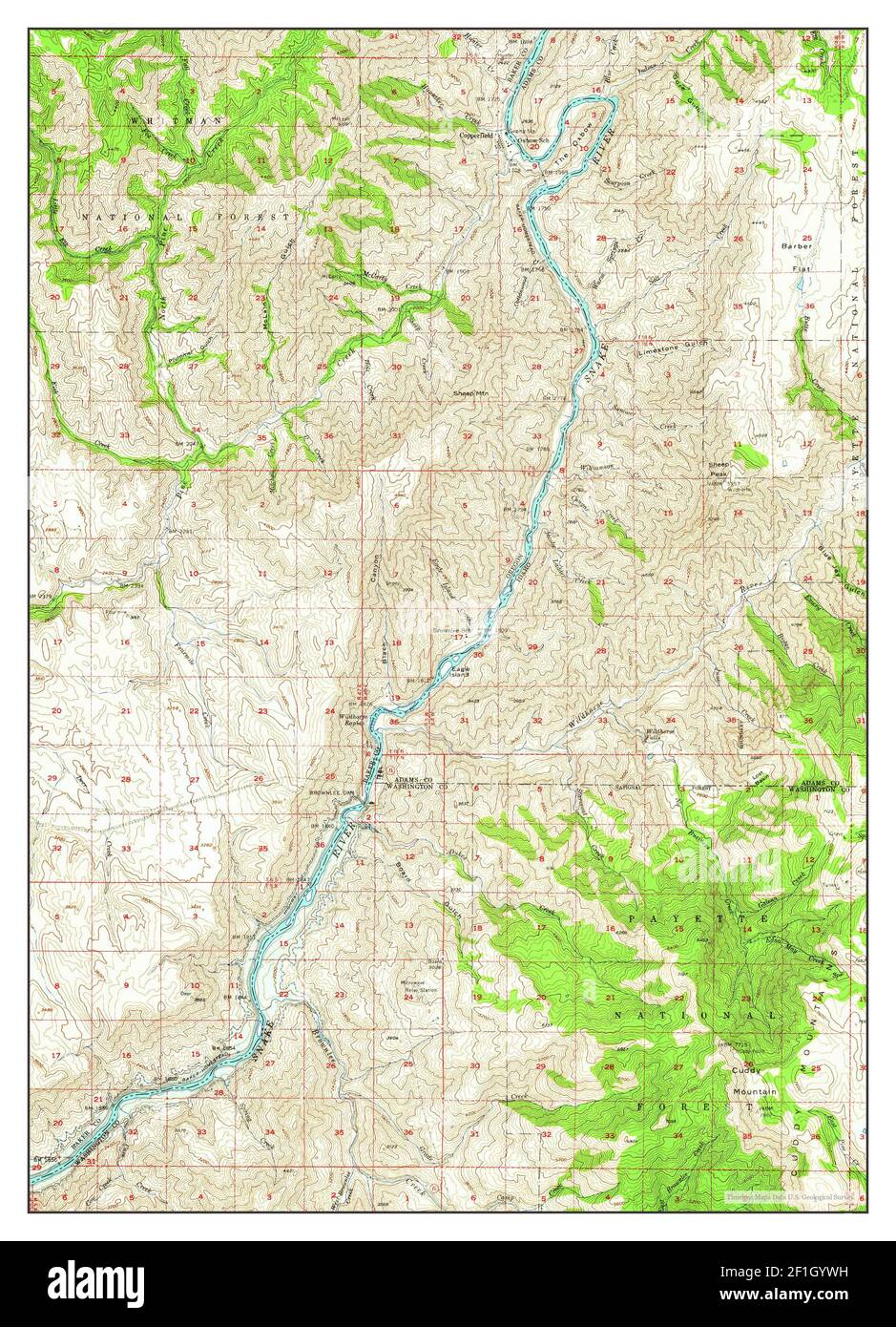Copperfield, Idaho, map 1957, 1:62500, United States of America by ...