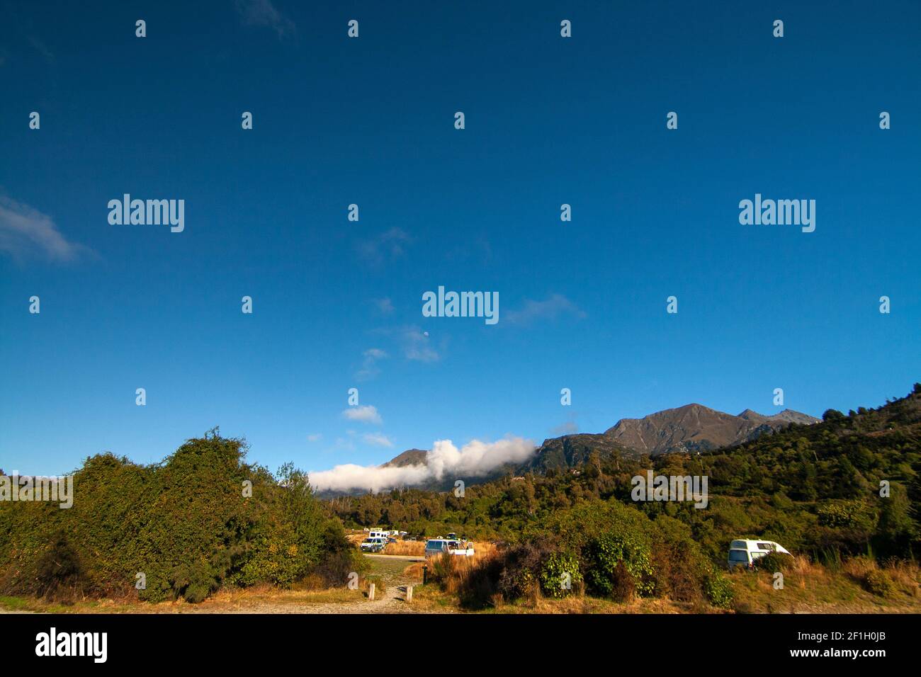 Campground near Queenstown in a beautiful natural landscape, Twelve ...