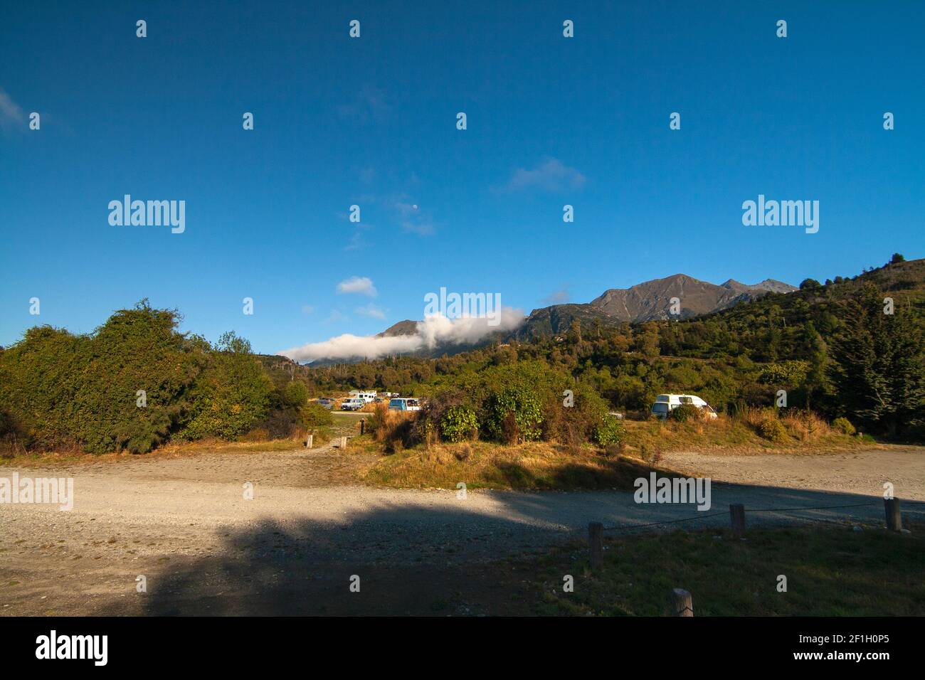 Campground near Queenstown in a beautiful natural landscape, Twelve ...