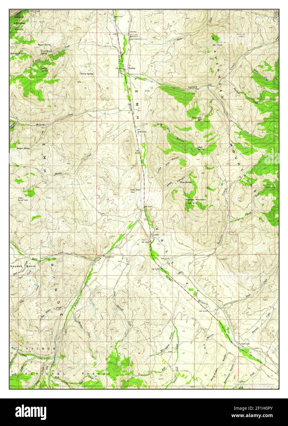 Lemhi county map hi-res stock photography and images - Alamy