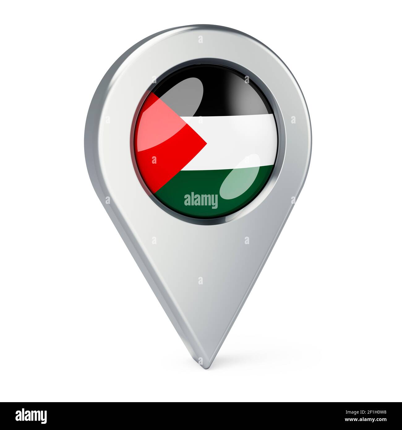 Map pointer with flag of Palestine, 3D rendering isolated on white background Stock Photo - Alamy