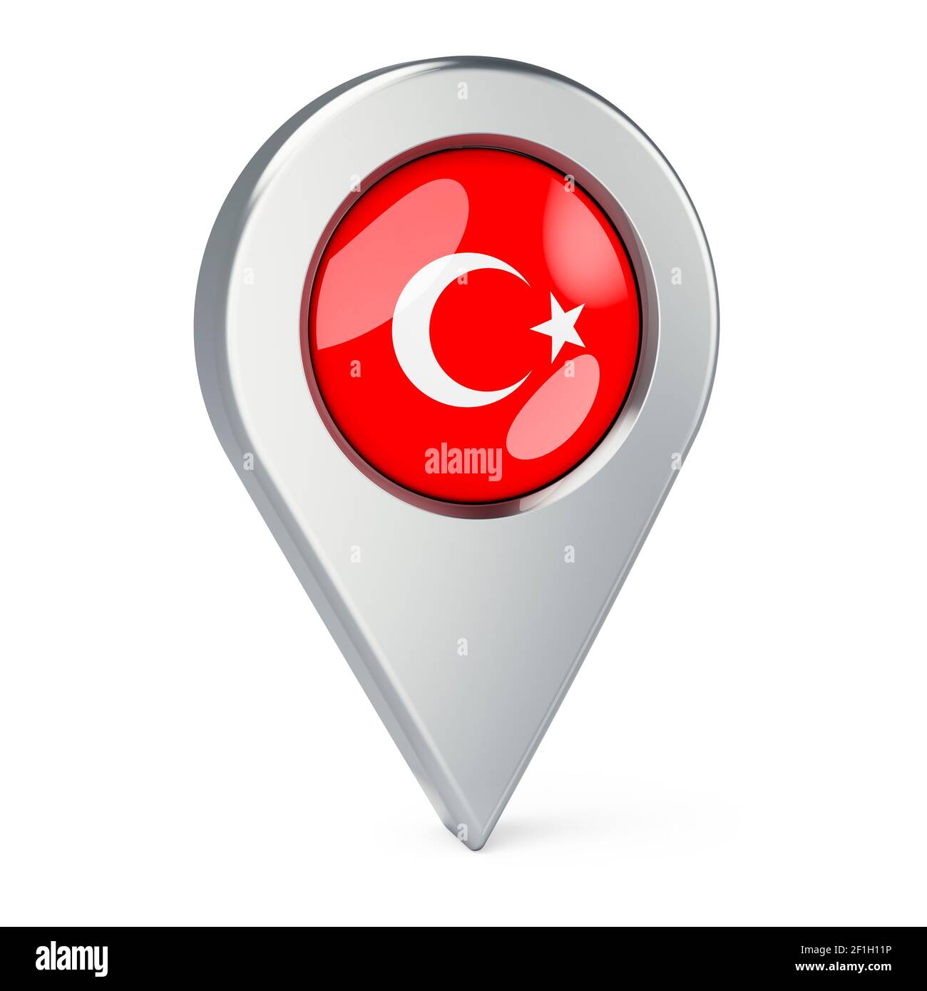 Map pointer with flag of Turkey, 3D rendering isolated on white ...