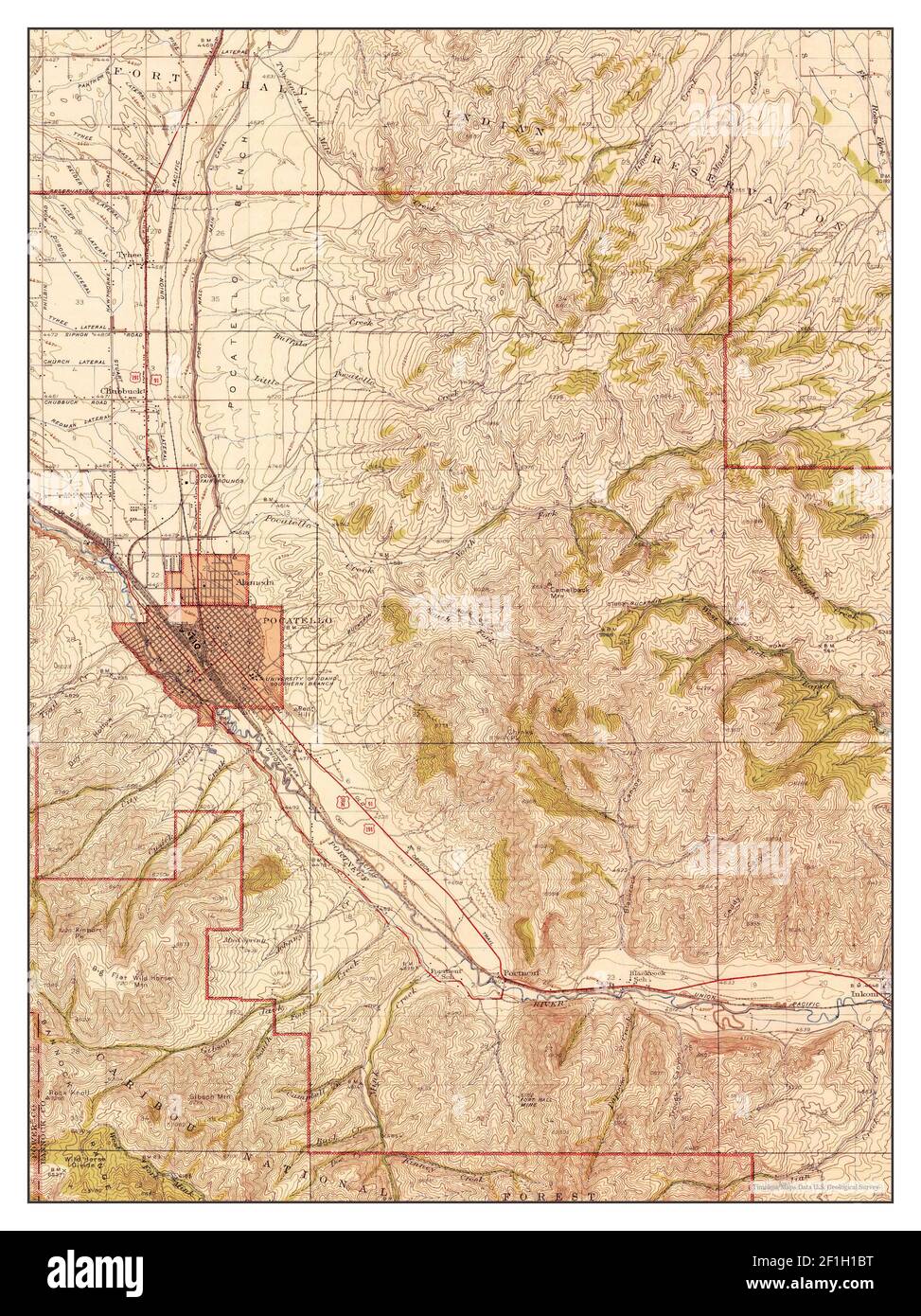Map of pocatello hi-res stock photography and images - Alamy