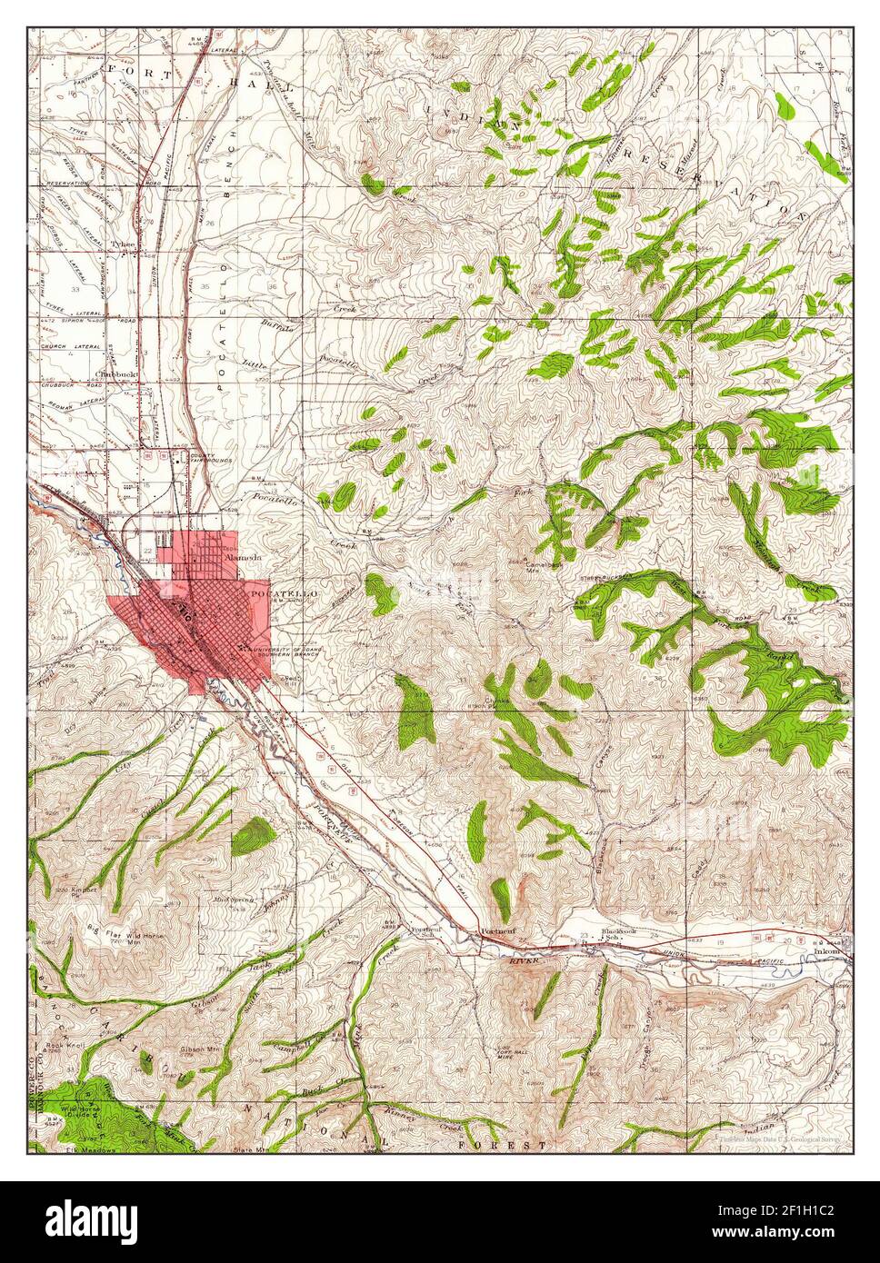 Map of pocatello hi-res stock photography and images - Alamy