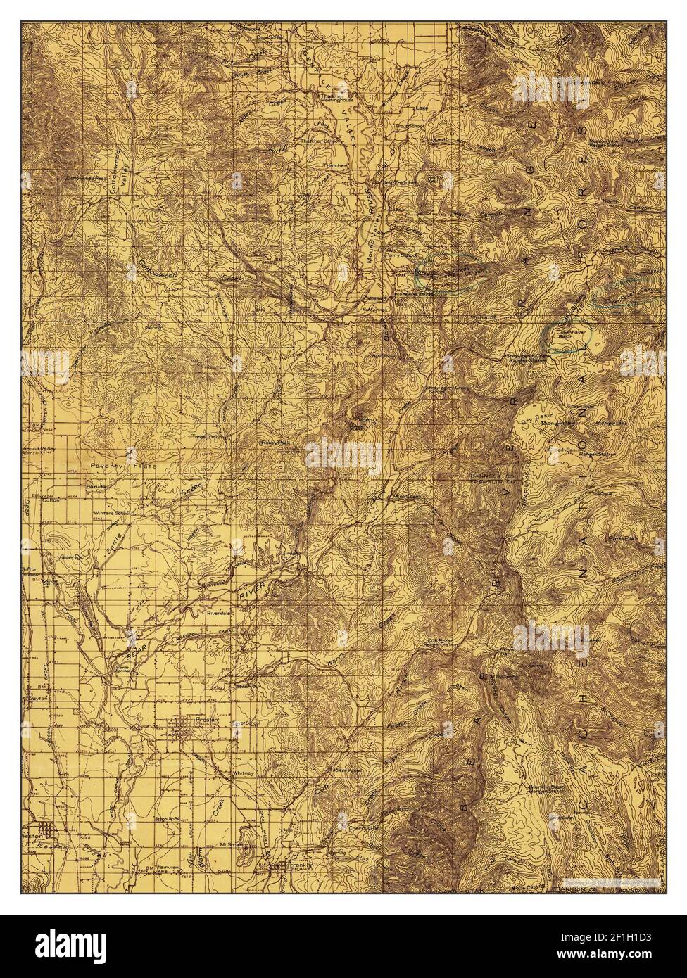 Preston, Idaho, map 1915, 1:96000, United States of America by Timeless ...