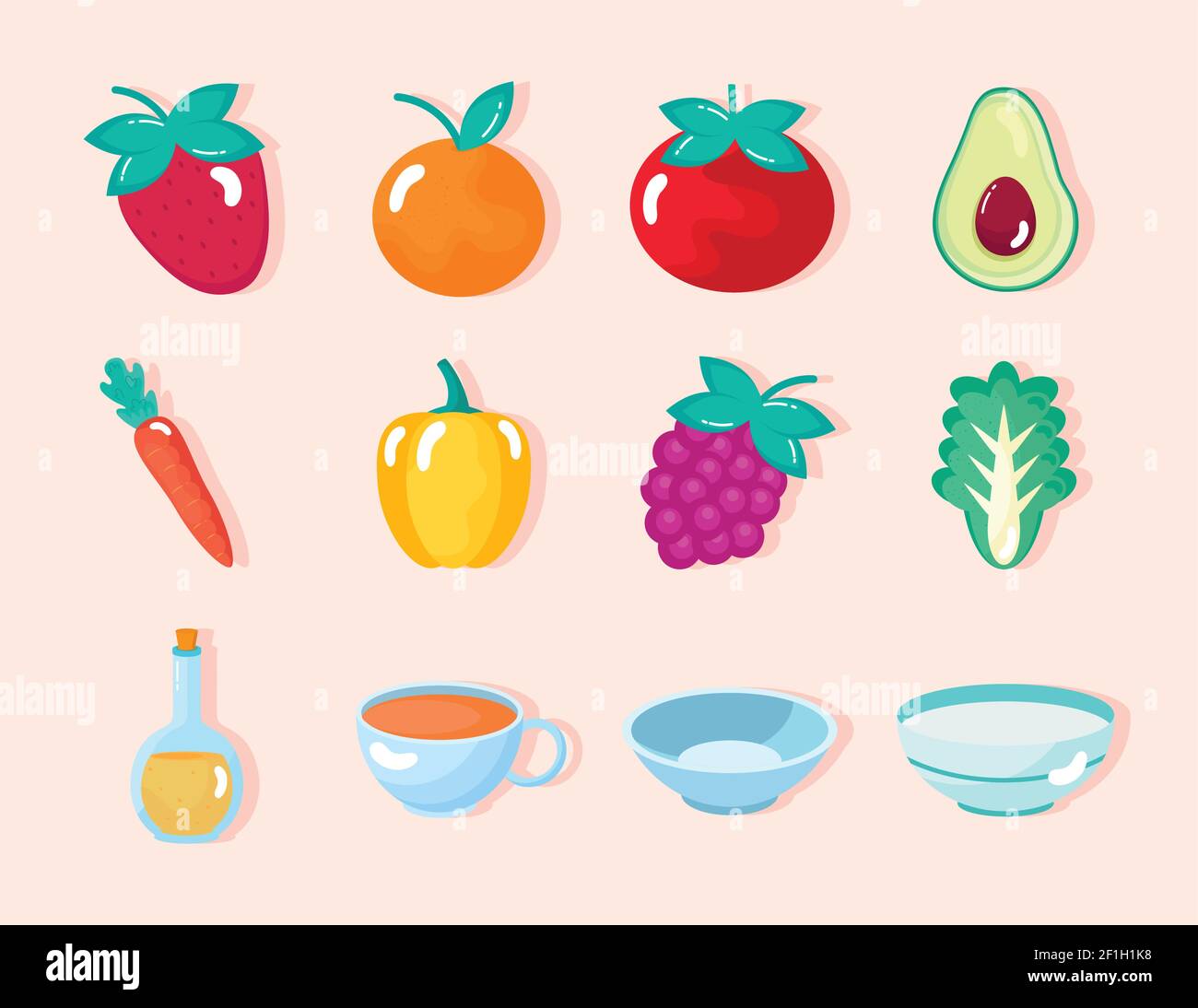 healthy food icons Stock Vector Image & Art - Alamy