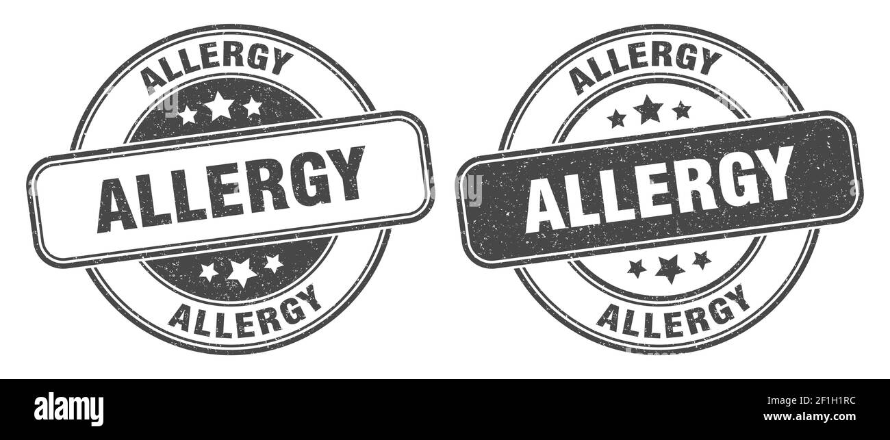 allergy stamp. allergy sign. round grunge label Stock Vector Image ...
