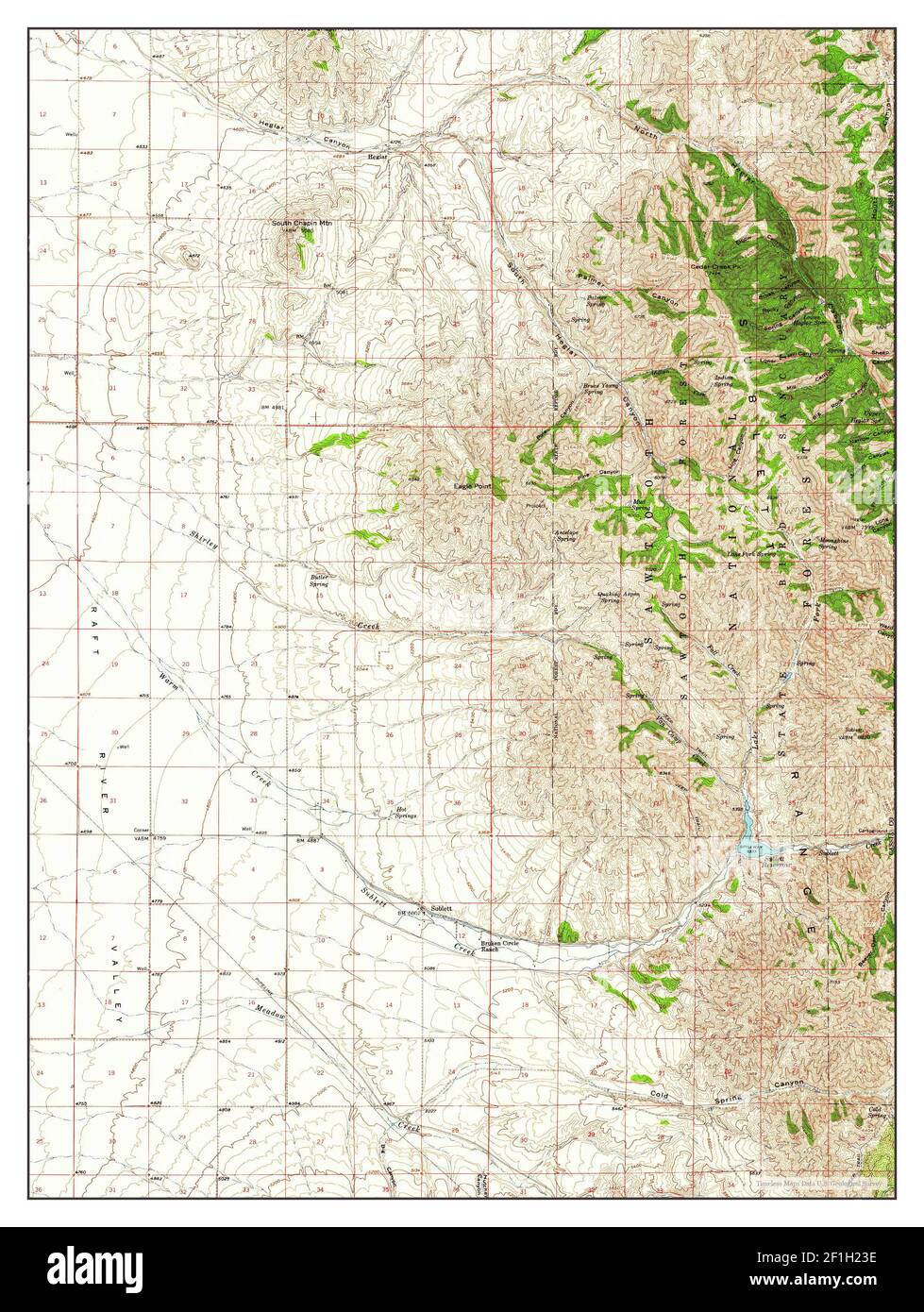Sublett, Idaho, map 1958, 1:62500, United States of America by Timeless ...