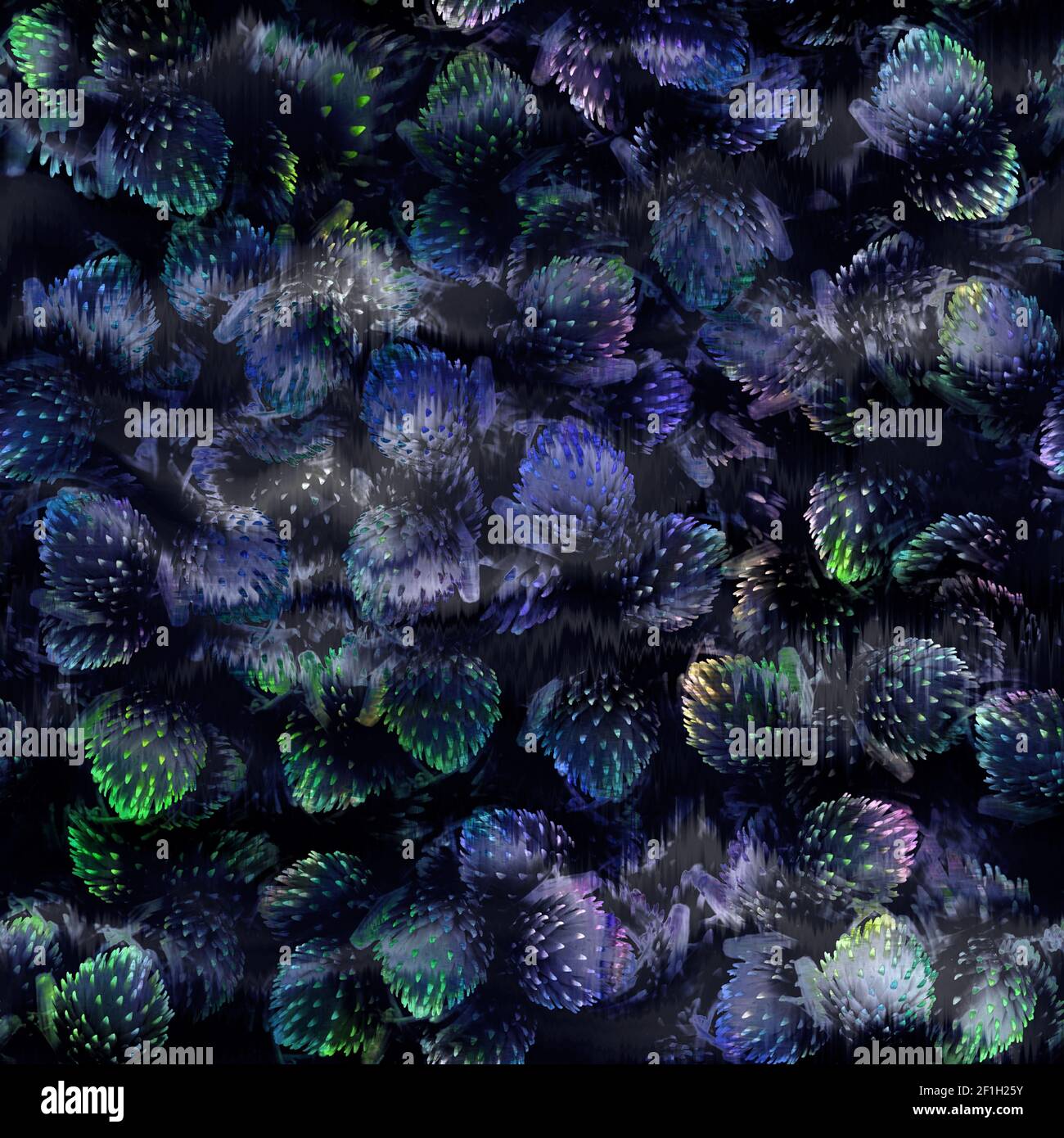 Seamless abstract color blobs with floral overlay Stock Photo - Alamy